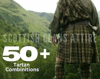 New Men's Traditional Handmade Scottish Highland Great Kilt Vintage Tartan Great Kilt for ...