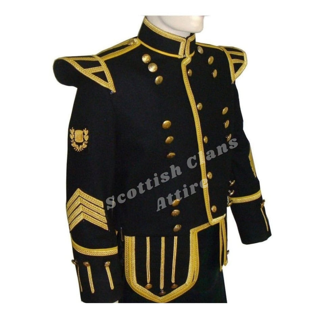 Scottish Wool Military Doublet Jacket: Piper Drummer Tunic - Etsy