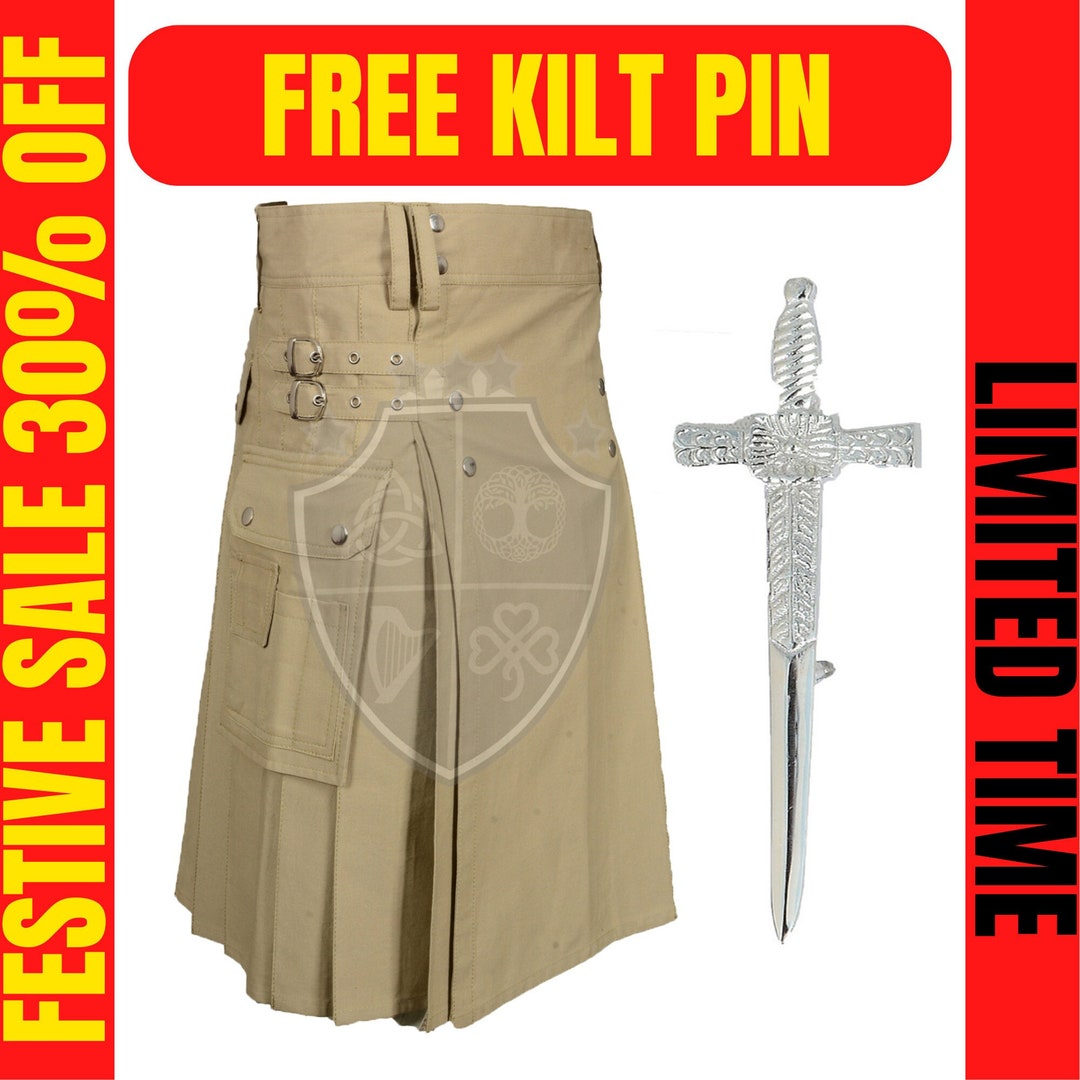 Utility Kilts for Men Scottish Kilts Kilts for Men Cotton Utility Kilts ...