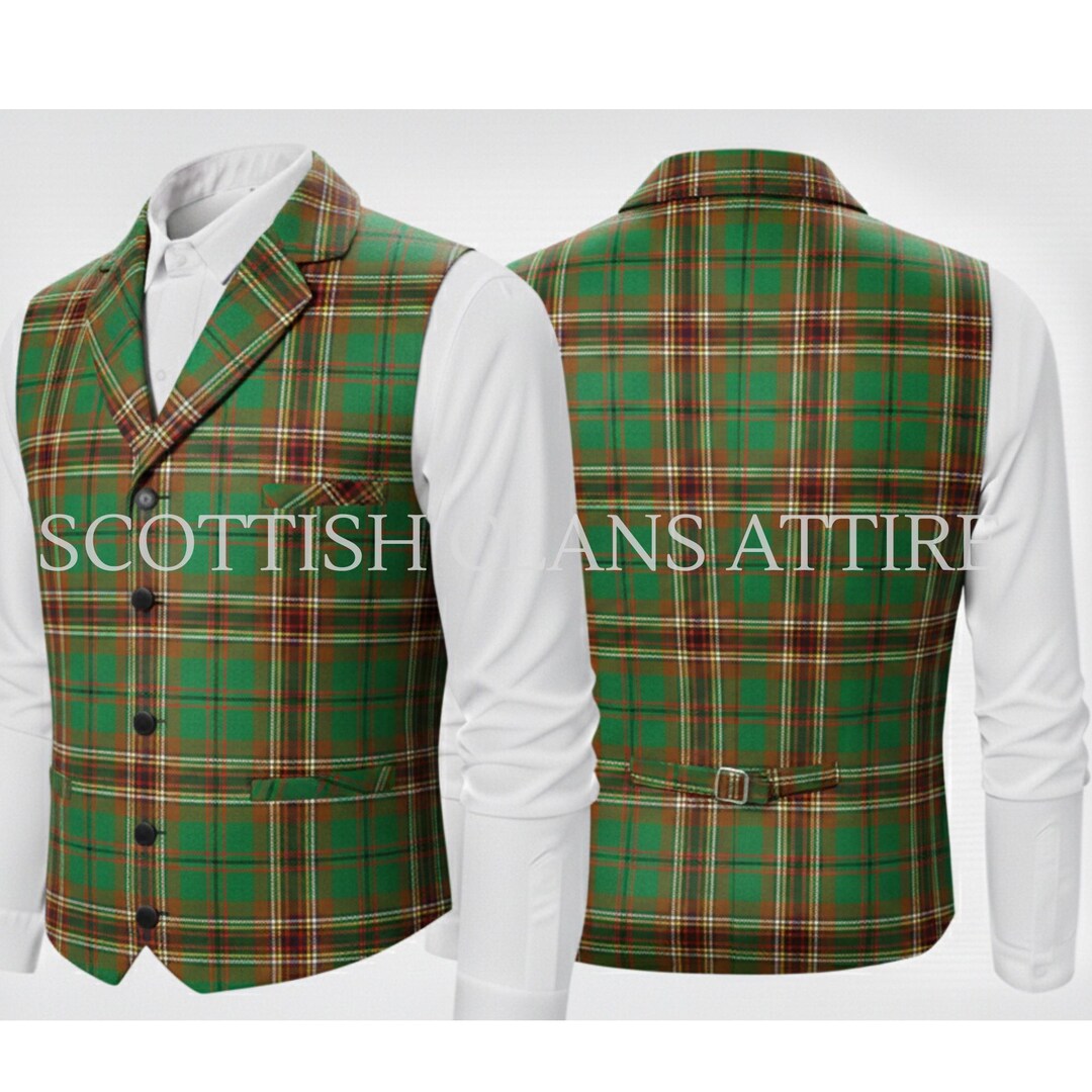 Tara Murphy Tartan Wool Vest | Scottish Highland Wedding Waistcoat Gift ...