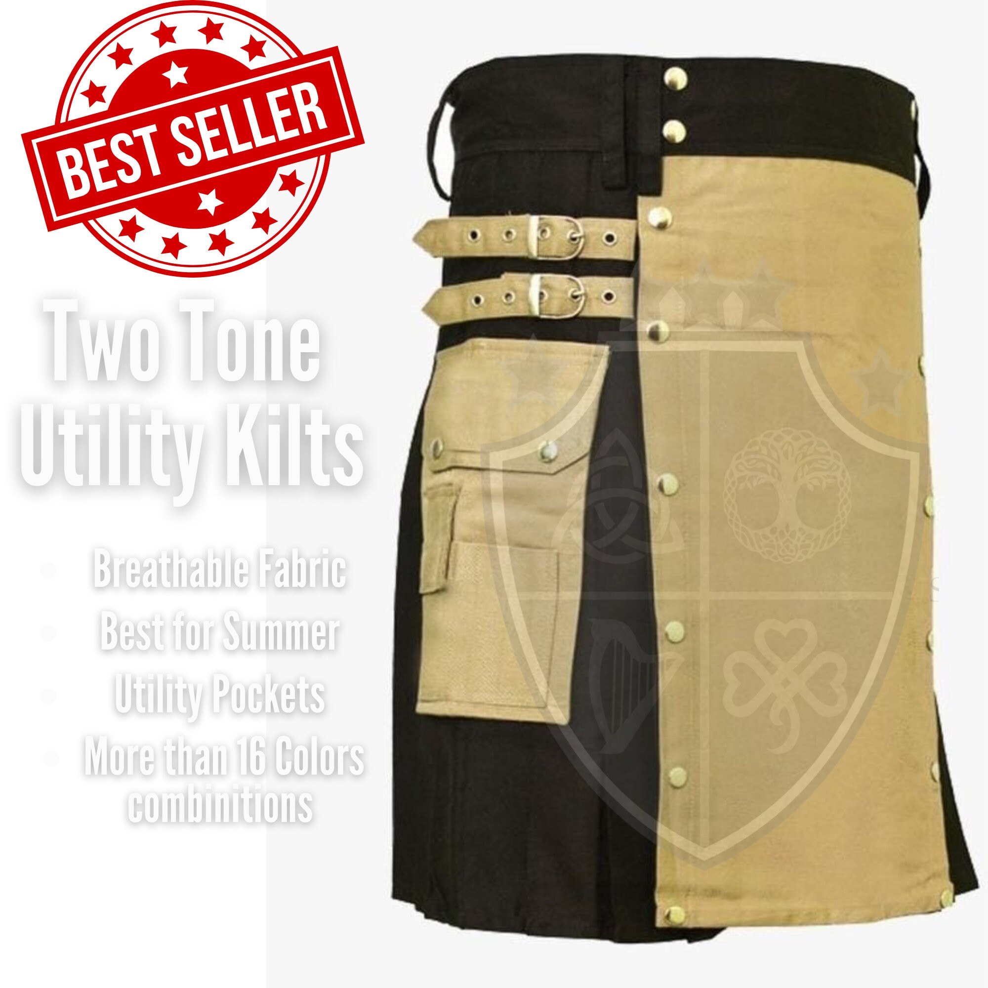 Scottish Utility Kilts for Men Two Tone Scotland Utility Kilts Customize Scottish Kilts Heavy ...
