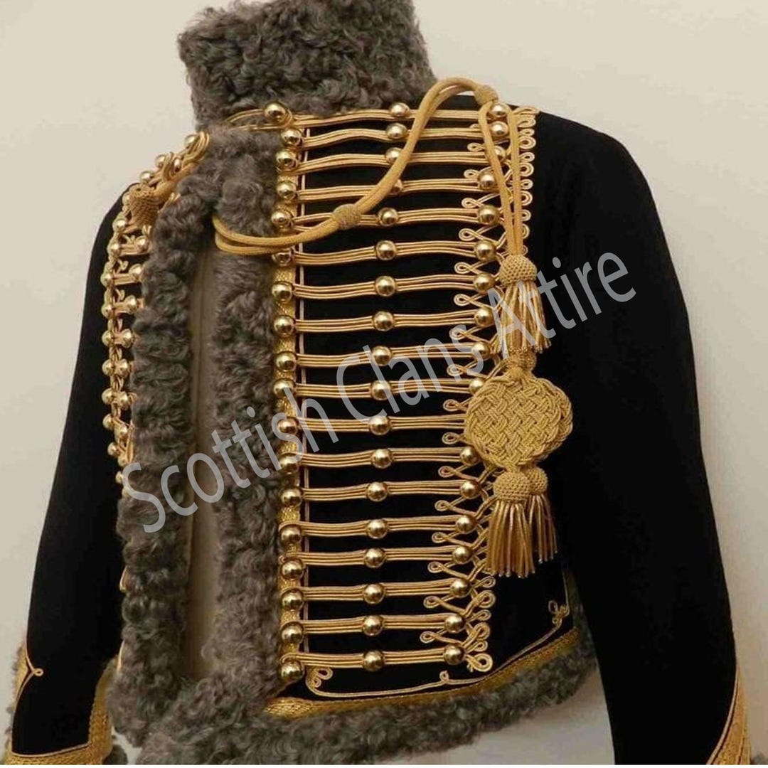 Men's 18th Century Hussar Jacket: Wool Military Tunic - Custom Made - Etsy