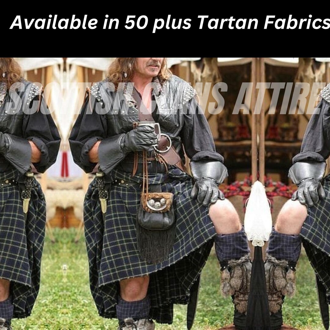 Scottish Men's Great Kilt Handmade 16th Century Highland Vintage Kilt 8 Yard Great Kilt ...