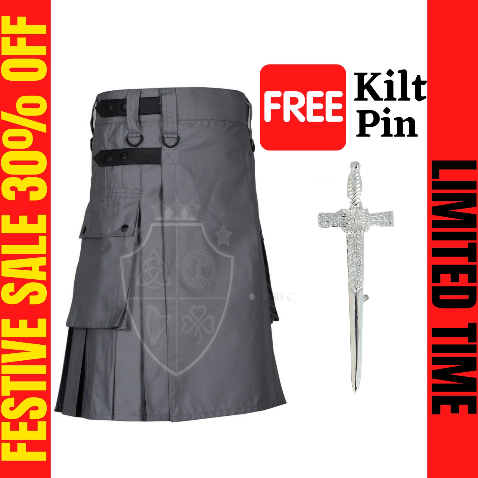 Utility Kilts for Men Scottish Kilts Scottish Utility Kilts Cotton Utility Kilts Custom Kilts ...