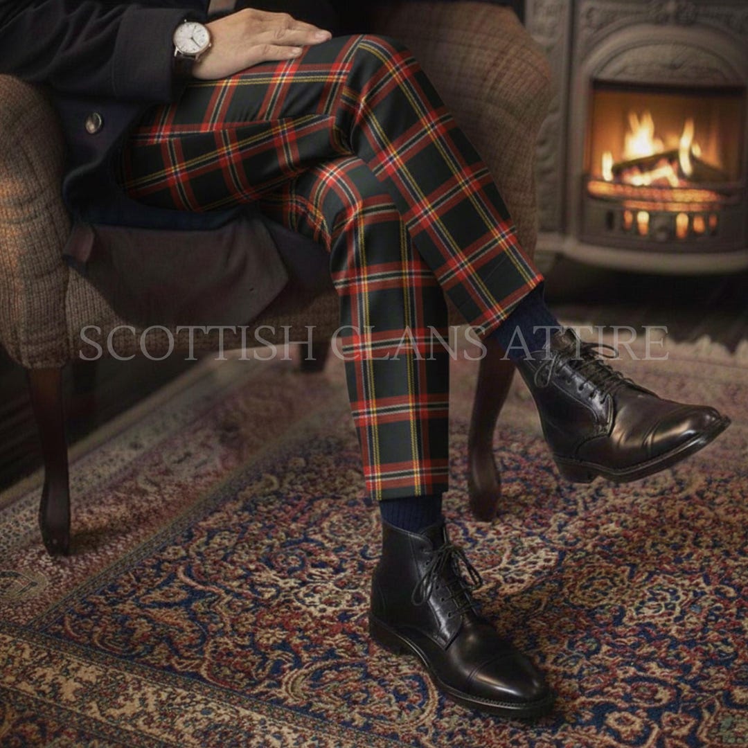 Tartan Pants for Men, Scottish Tartan Trousers, Plaid Pants, Highland ...