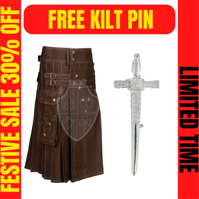 Utility Kilts for Men Scottish Kilts Kilts for Men Cotton Utility Kilts ...