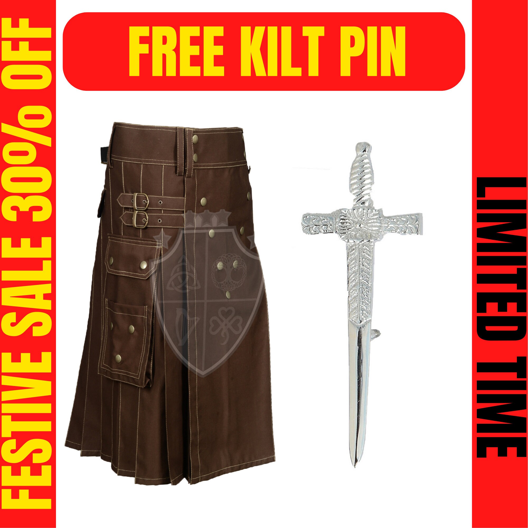 Utility Kilts for Men Scottish Kilts Kilts for Men Cotton Utility Kilts ...