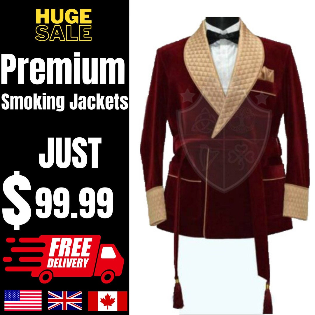 Velvet Robes for Men Quilted Velvet Robes for Men Velvet - Etsy