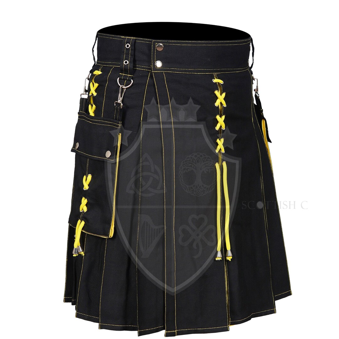 Scottish Utility Kilts for Men Customize Scottish Kilt Heavy Drilled Cotton Fabric Scottish ...