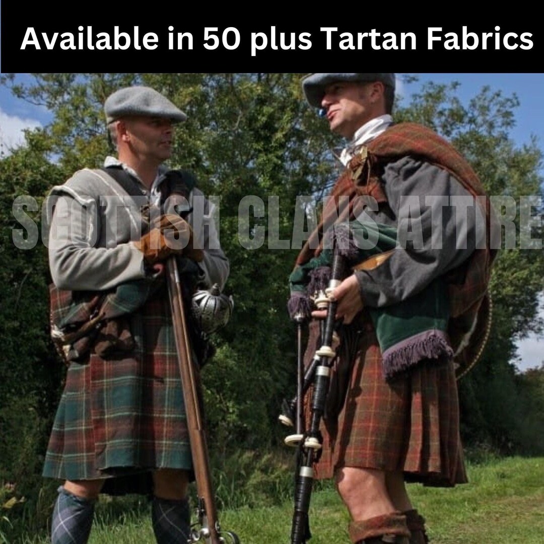 Scottish Men's Great Kilt Handmade 16th Century Highland Vintage Kilt Tartan Great Kilt ...