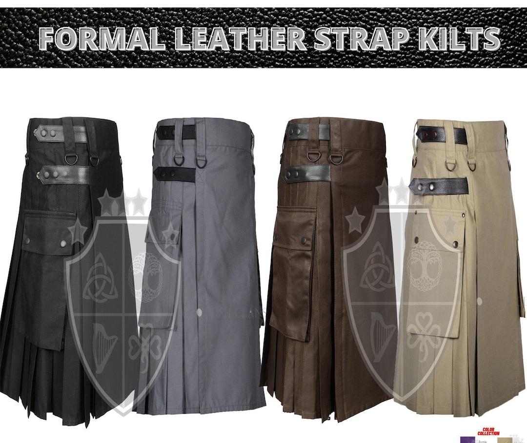 Heavy Duty Cotton Kilt Magna Wears Men's Tactical Utility Kilt - Heavy ...