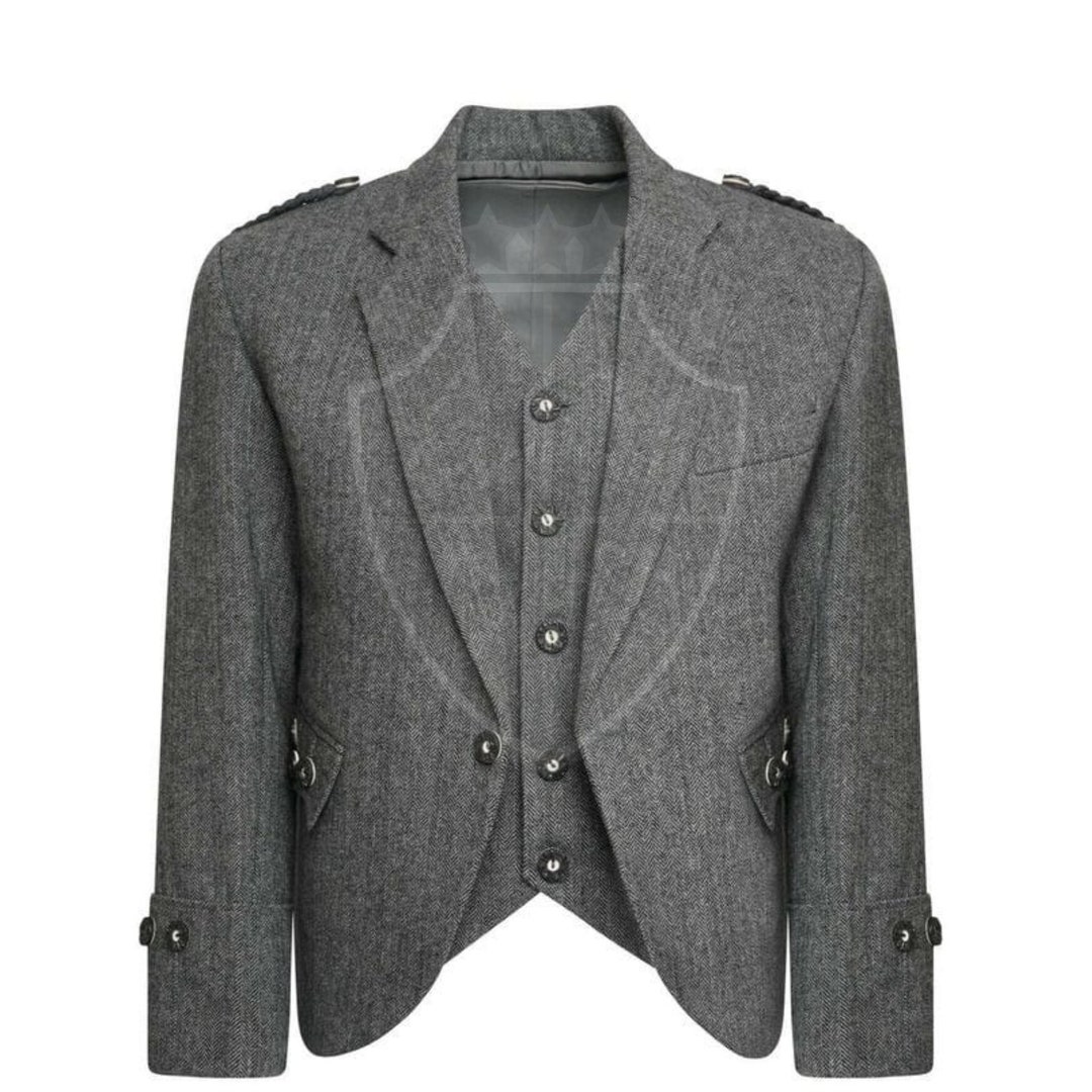 Handmade Gray Tweed Argyle Kilt Jacket: Scottish Wedding Attire - Etsy