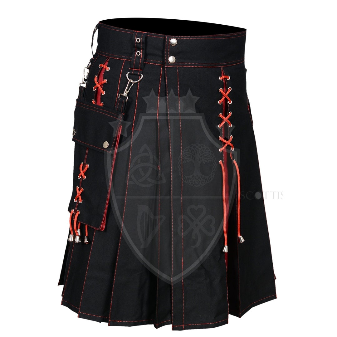 Scottish Utility Kilts for Men Customize Scottish Kilt Heavy Drilled Cotton Fabric Scottish ...