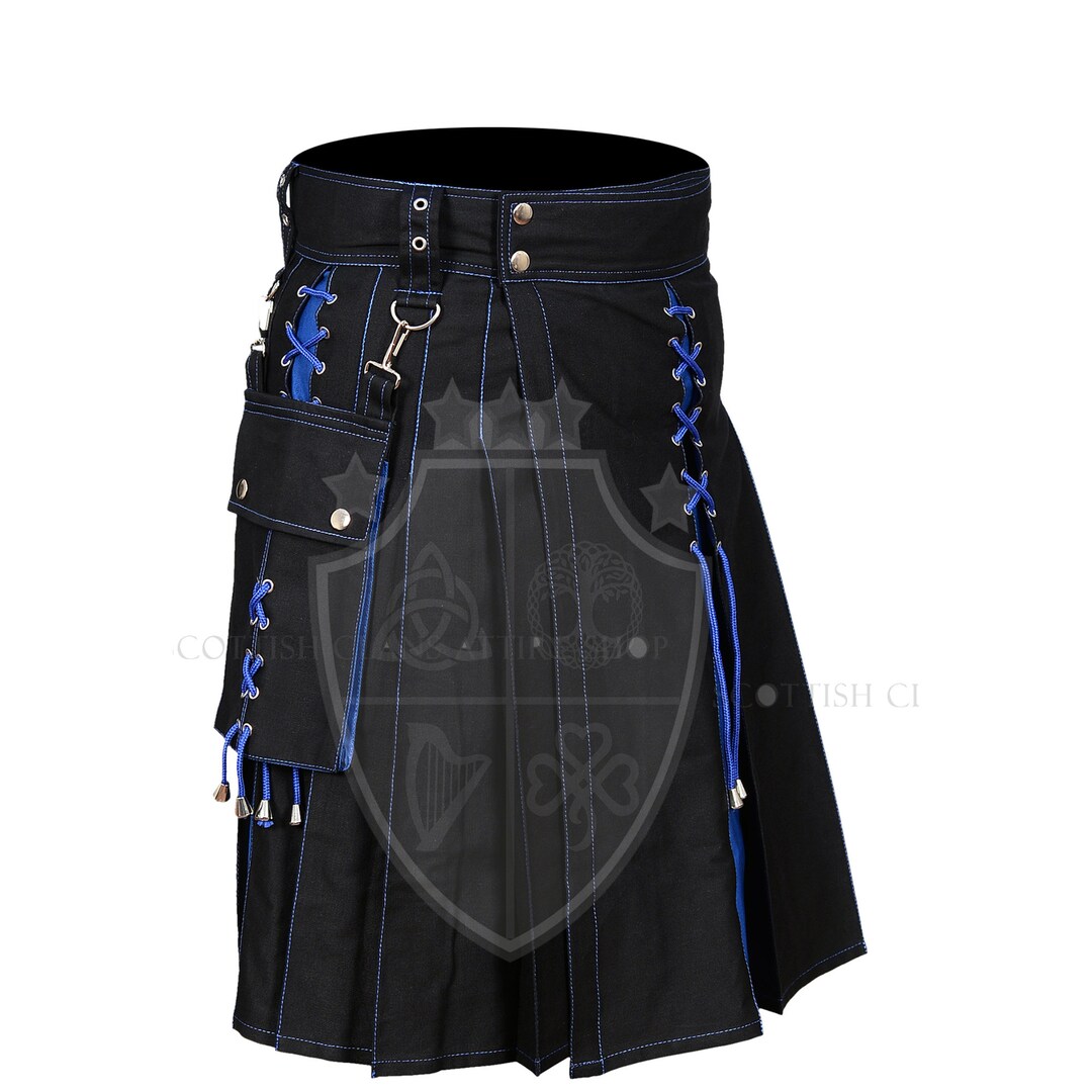 Scottish Utility Kilts for Men Customize Scottish Kilt Heavy Drilled Cotton Fabric Scottish ...