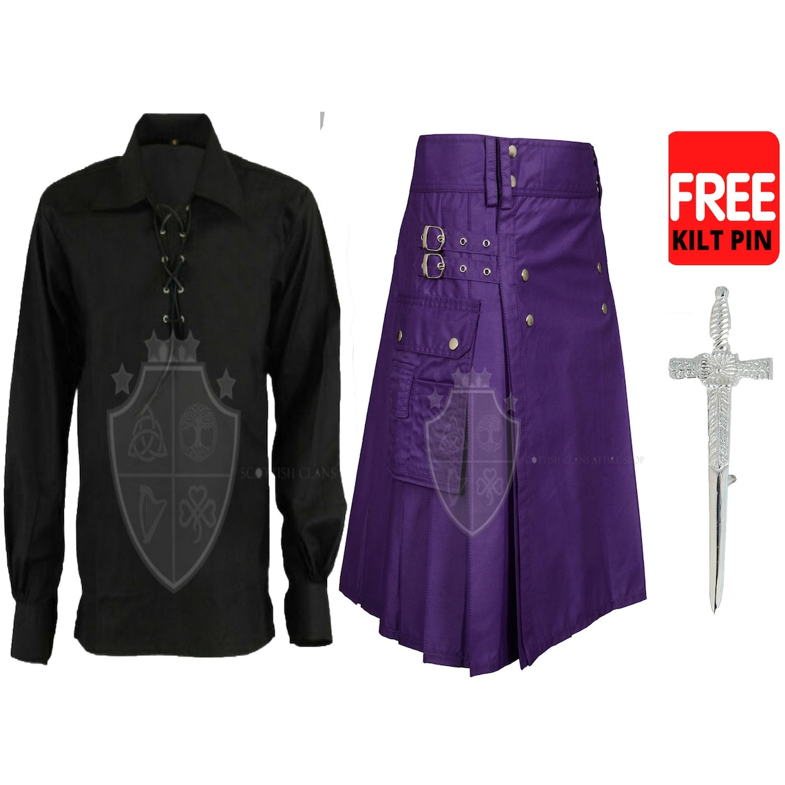 Customize Scottish Utility Kilts for Men Cotton Utility - Etsy