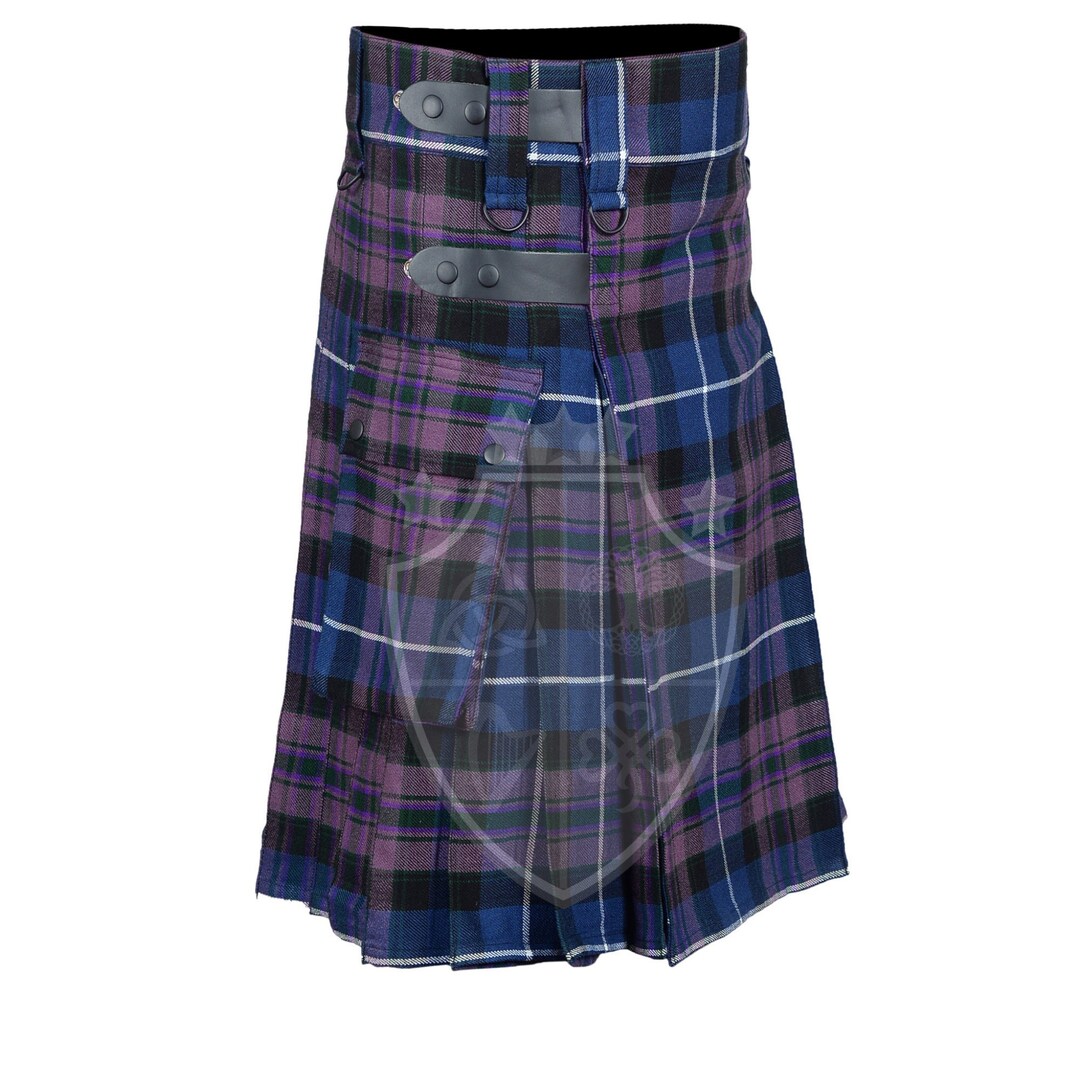 Wool Blend Scottish Utility Kilt With Double-sided Cargo Pockets 8 ...