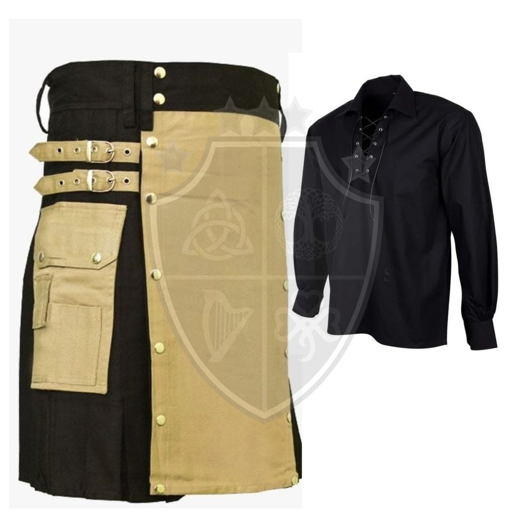 Scottish Utility Kilts for Men - Two Tone Scotland Utility Kilts - Customize Scottish Kilts ...