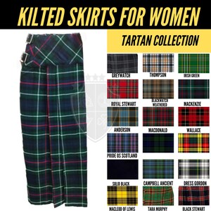 Scottish Classic Maxi Length KILTED SKIRT - Ladies Skirt - Custom Made ...