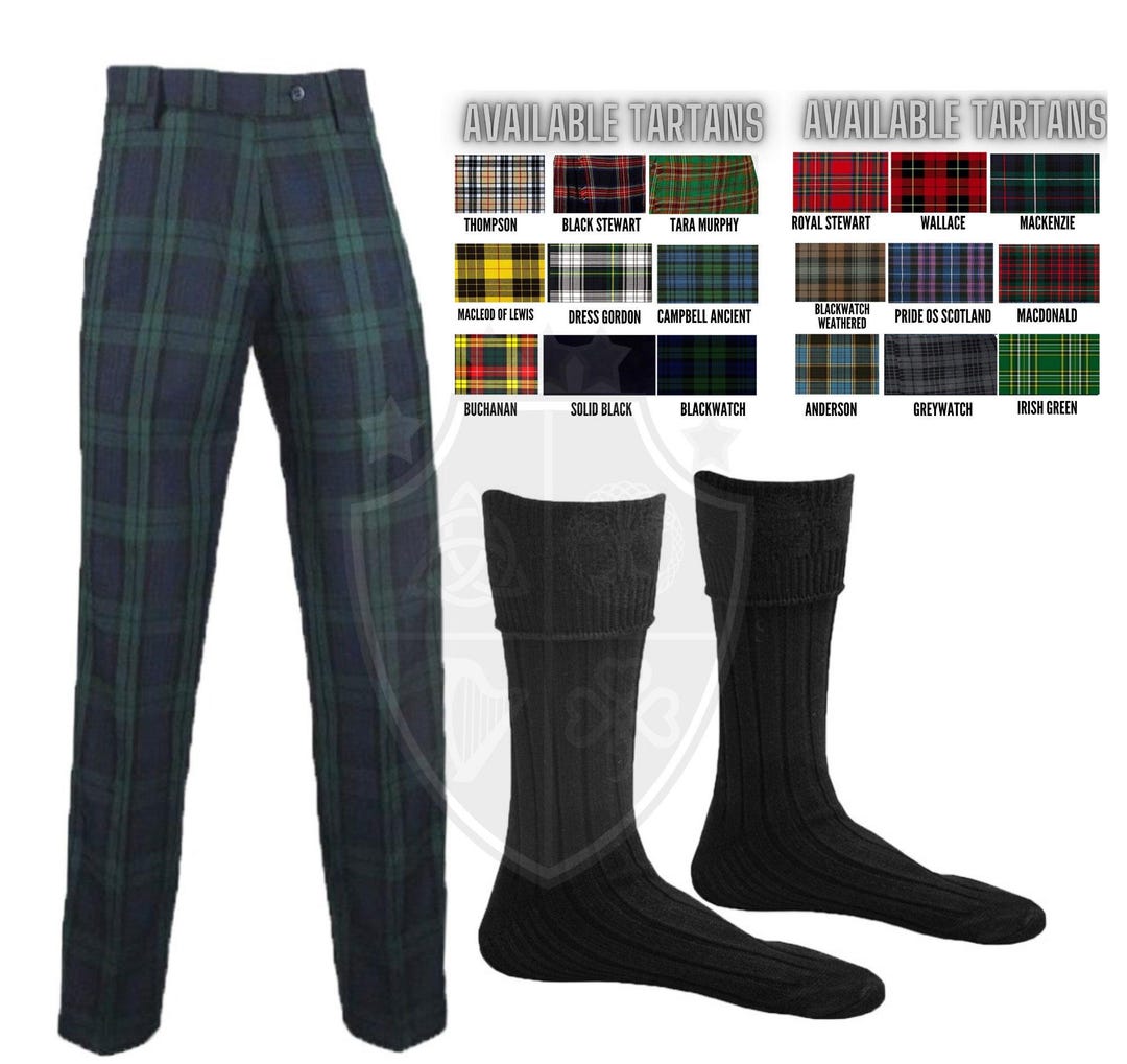 Scottish Man's Tartan Pants Custom Made Tartan Trousers Handmade Dress ...