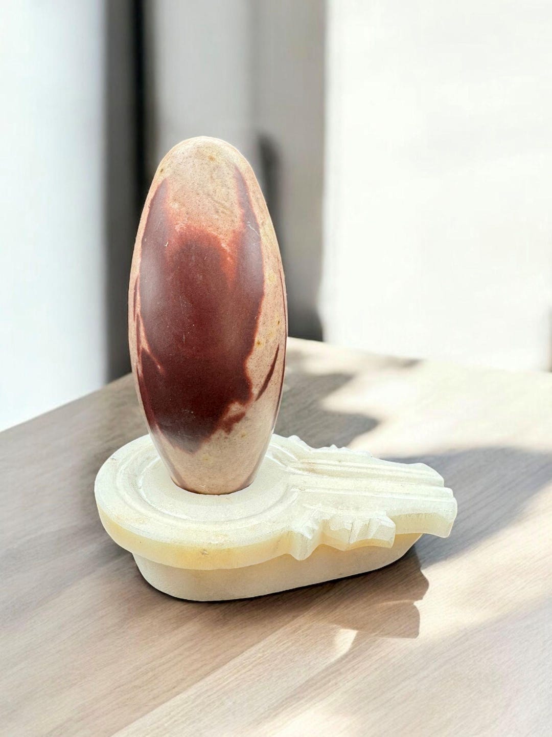 Handcrafted Narmada Shiva Lingam Yoni Set: Sacred Stone Altar Decor - Etsy