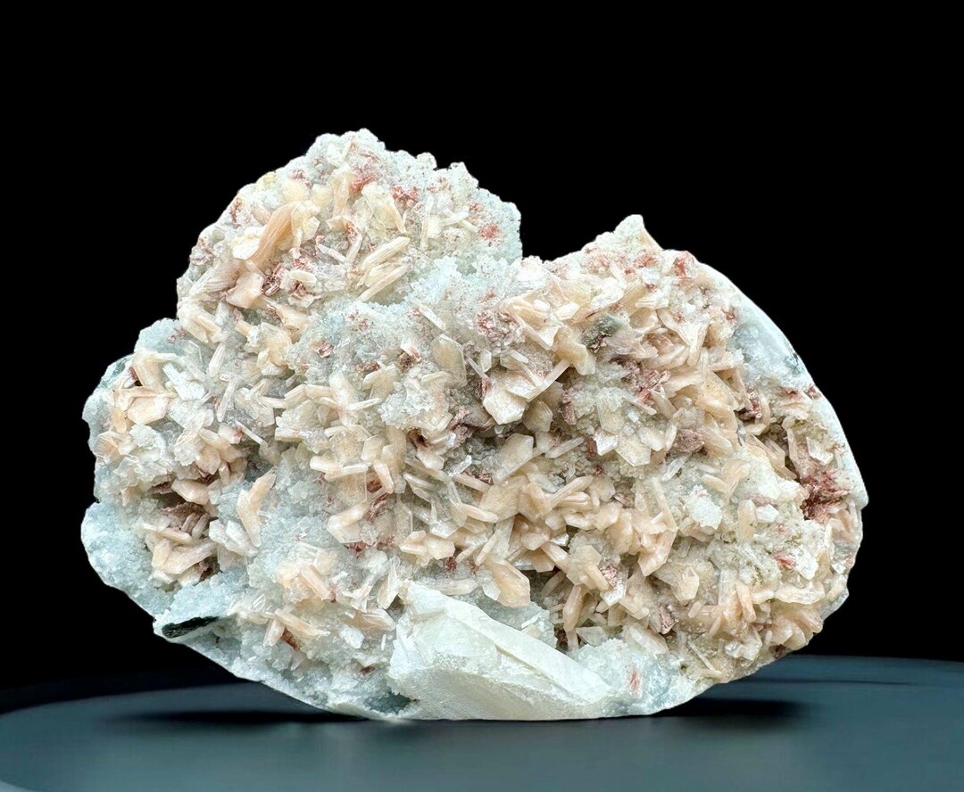 Rare Stilbite Red Heulandite on Chalcedony Cluster - Etsy