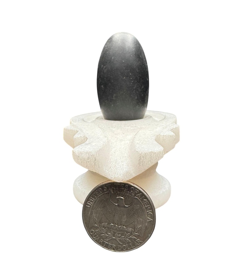 Handcrafted Narmada Shiva Lingam Yoni Set: Sacred Hindu Stone Altar - Etsy