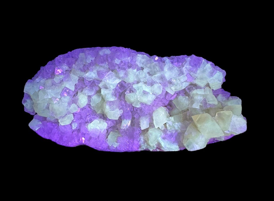 Ultraviolet Fluorescent Calcite Cluster - Etsy