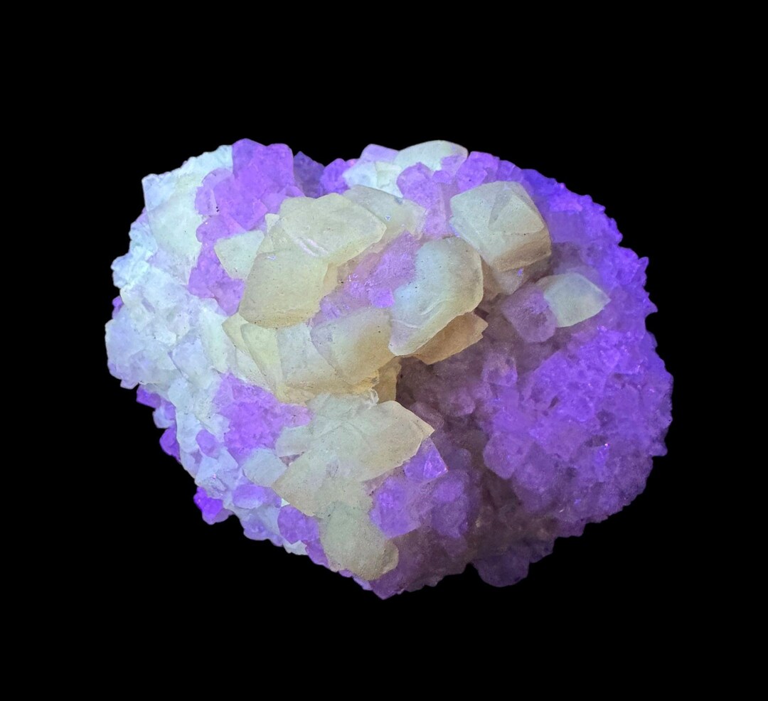Ultraviolet Fluorescent Calcite Cluster - Etsy