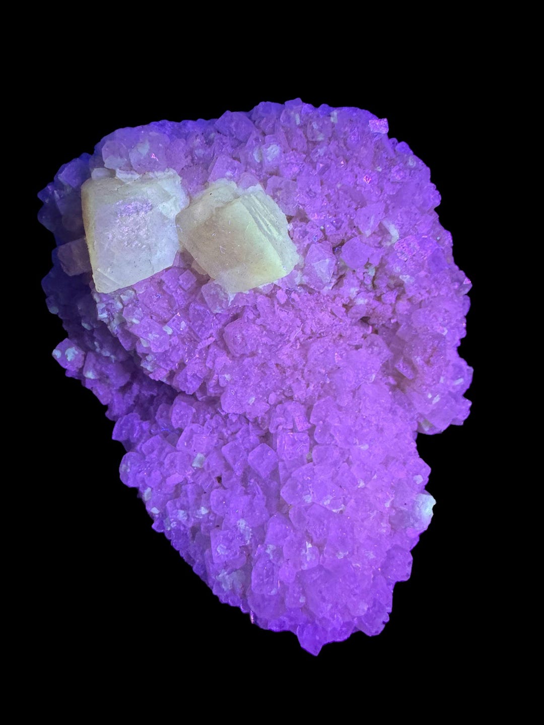 Ultraviolet Fluorescent Calcite Cluster - Etsy