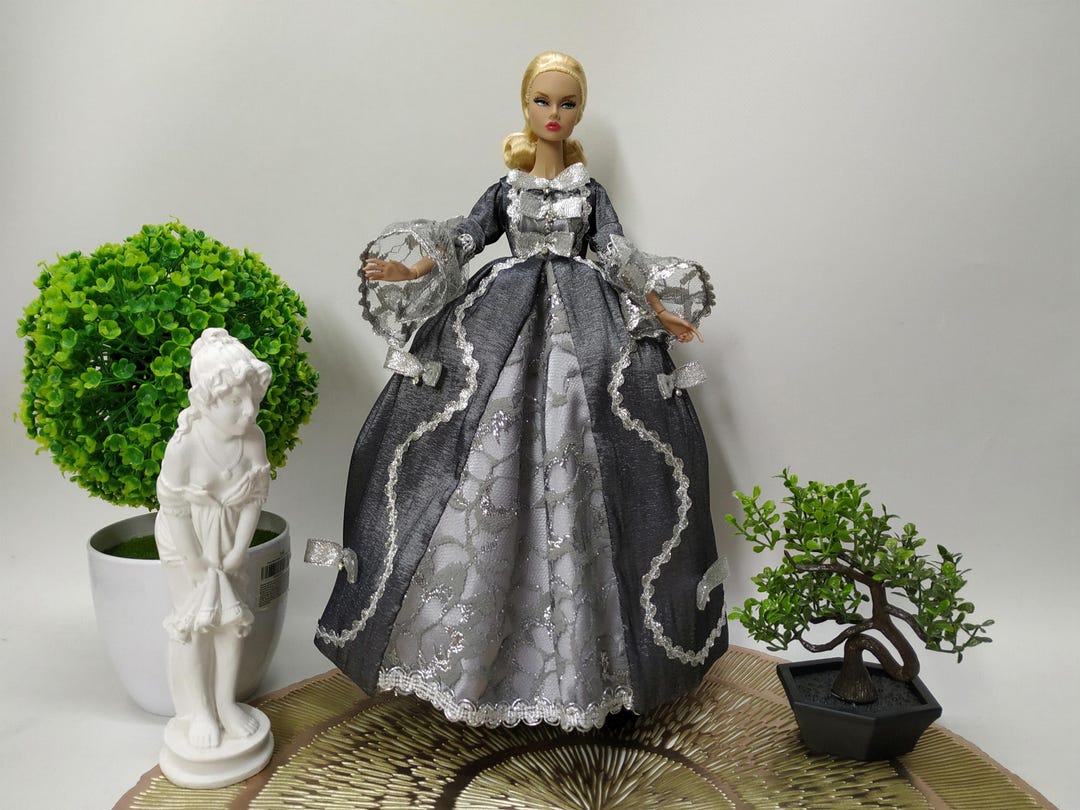 Rococo Style Dress Historical Dress Dress for Doll 12 Poppy Parker ...