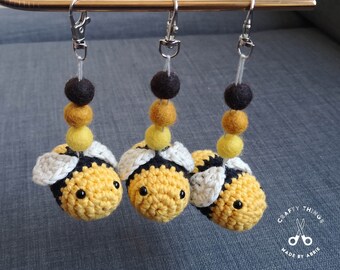 Crochet Bee Keychain | Etsy