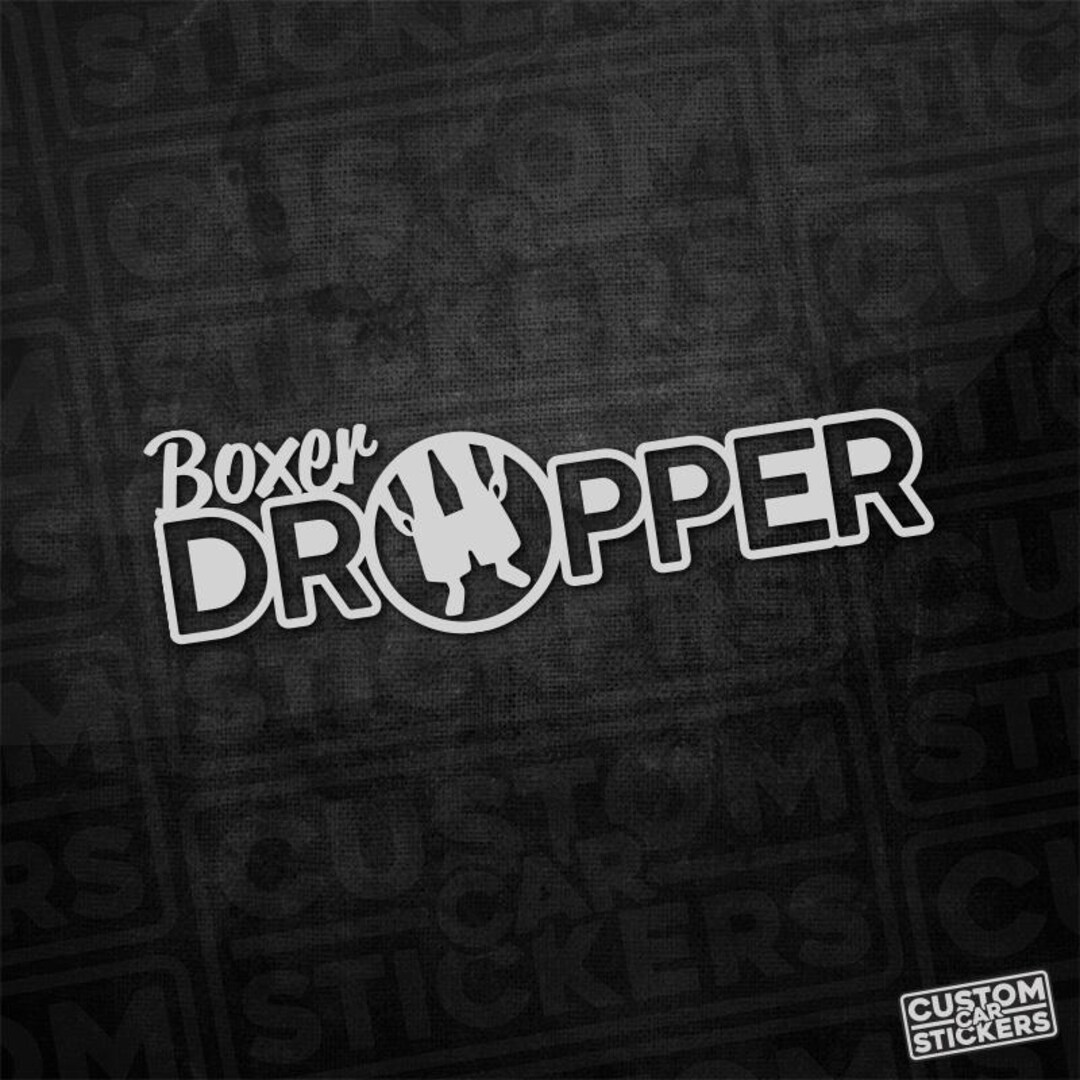 Boxer Dropper Sticker, Funny Car Van Laptop Decal Graphic - Etsy