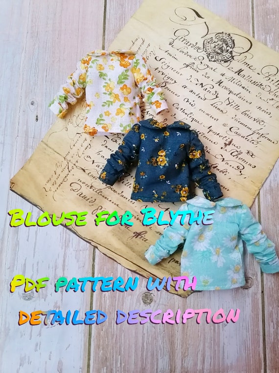 Pdf Pattern of Blouse for Blythe With Detailed Description of - Etsy