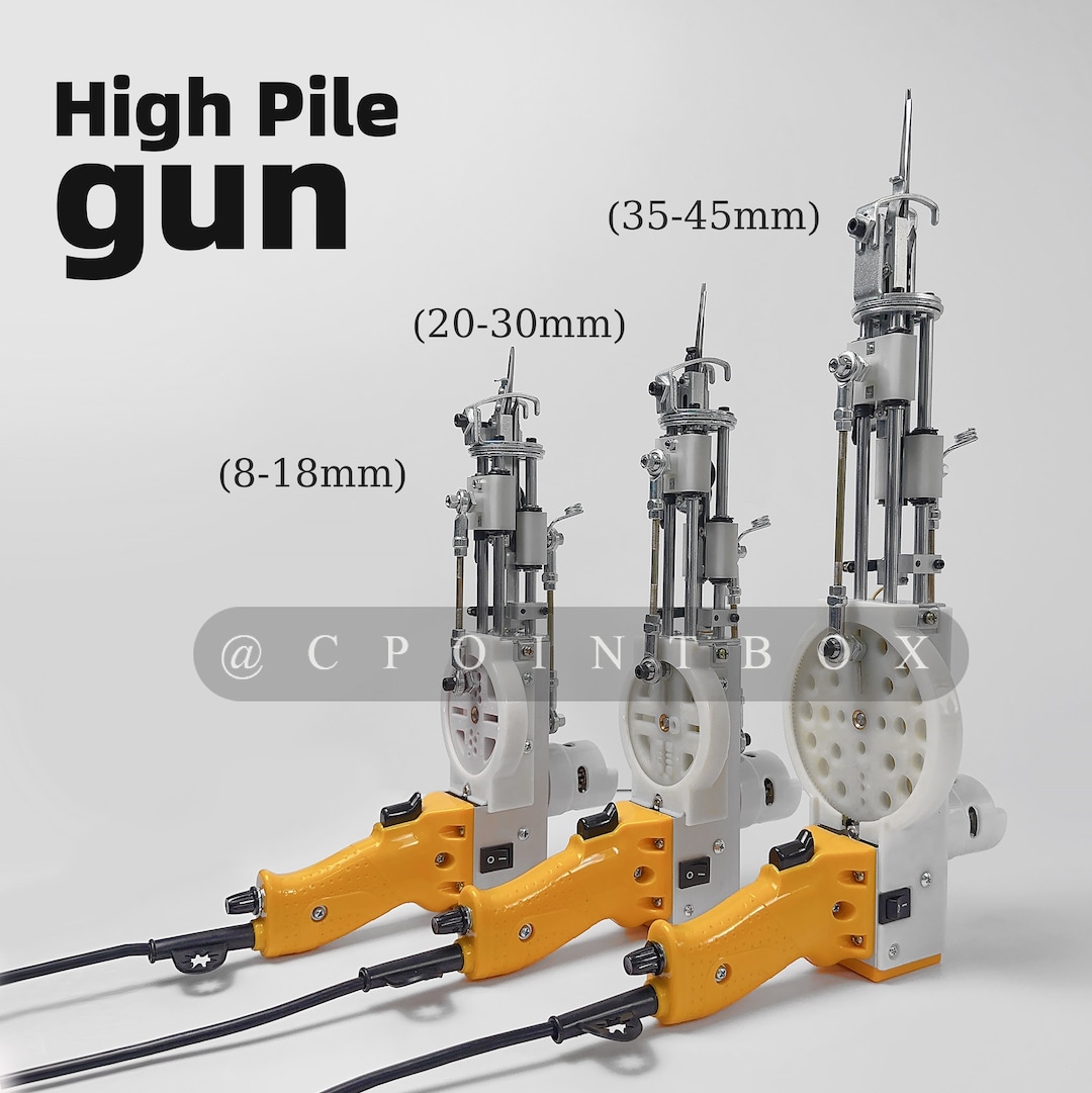 The DUO Pro High Pile Tufting Gun \ Yellow Cut & Loop Pile \ 2 in 1 ...