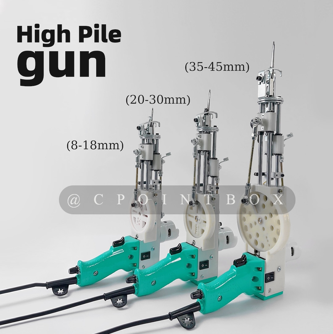 The DUO Pro High Pile Tufting Gun \ Green Cut & Loop Pile \ 2 in 1 ...