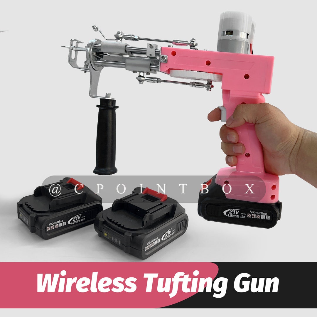New Wireless Tufting Gun 2-in-1 Cut Pile and Loop Pile Hand Rugs Tool ...