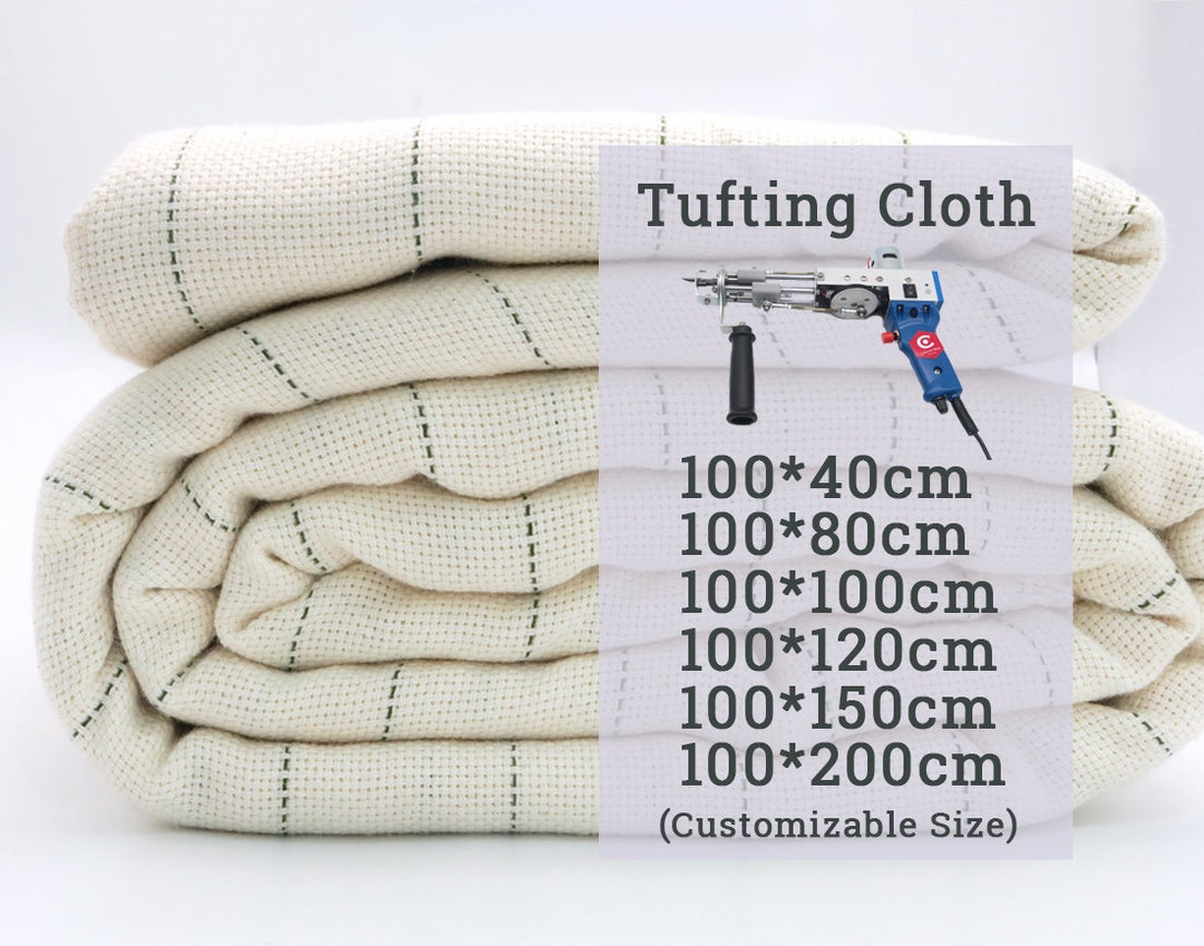 39 In1 Yard100cm Tufting Cloth, Monks Cloth With Green Guidelines for ...