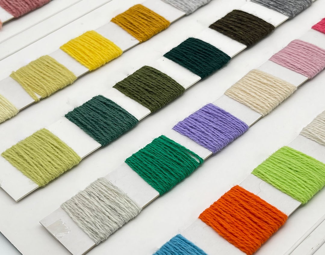 Sample \ Color Card 100% Wool Yarn , 2 Ply Rug Merino Yarns , 80 Color ...