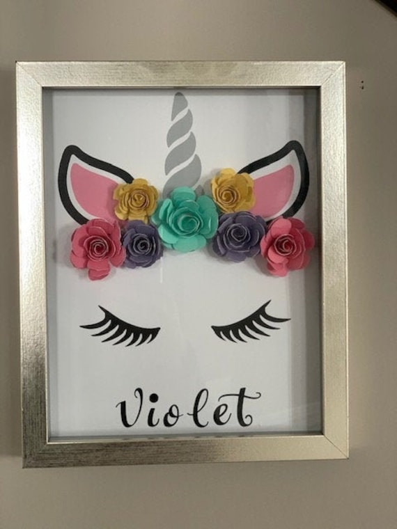 Personalized Unicorn Shadow Box - Etsy