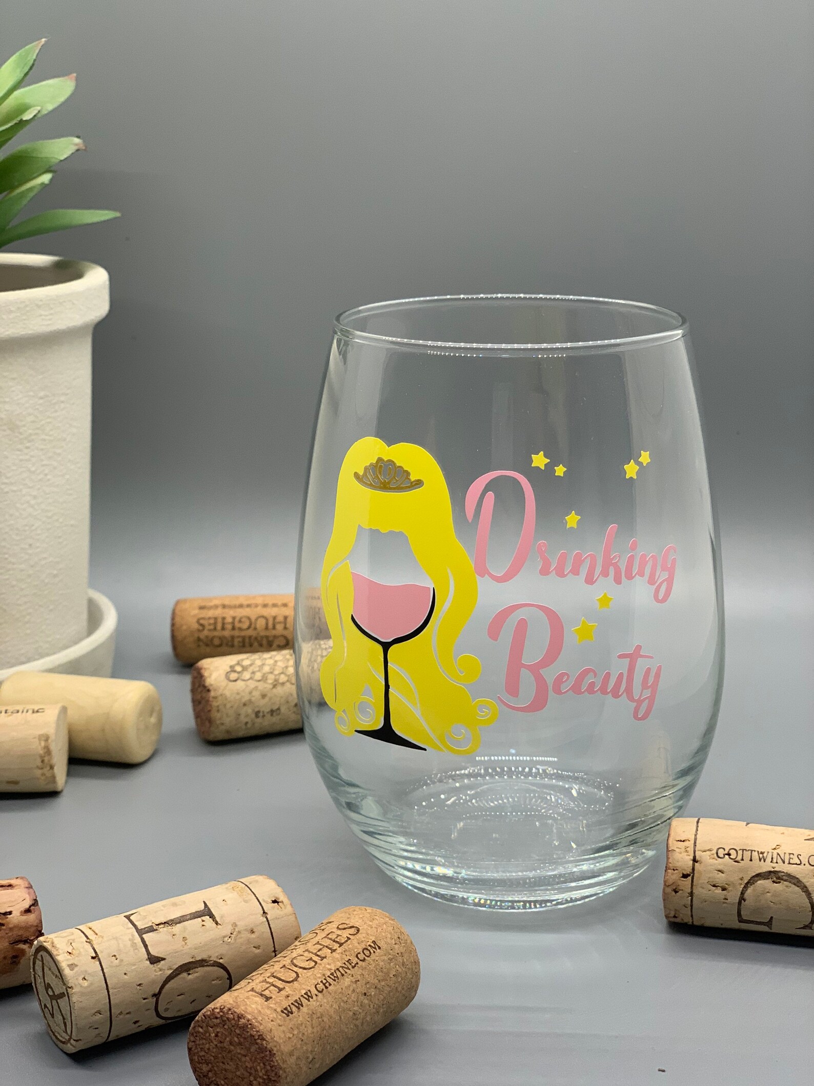 Princess Inspired Wine Glasses - Etsy