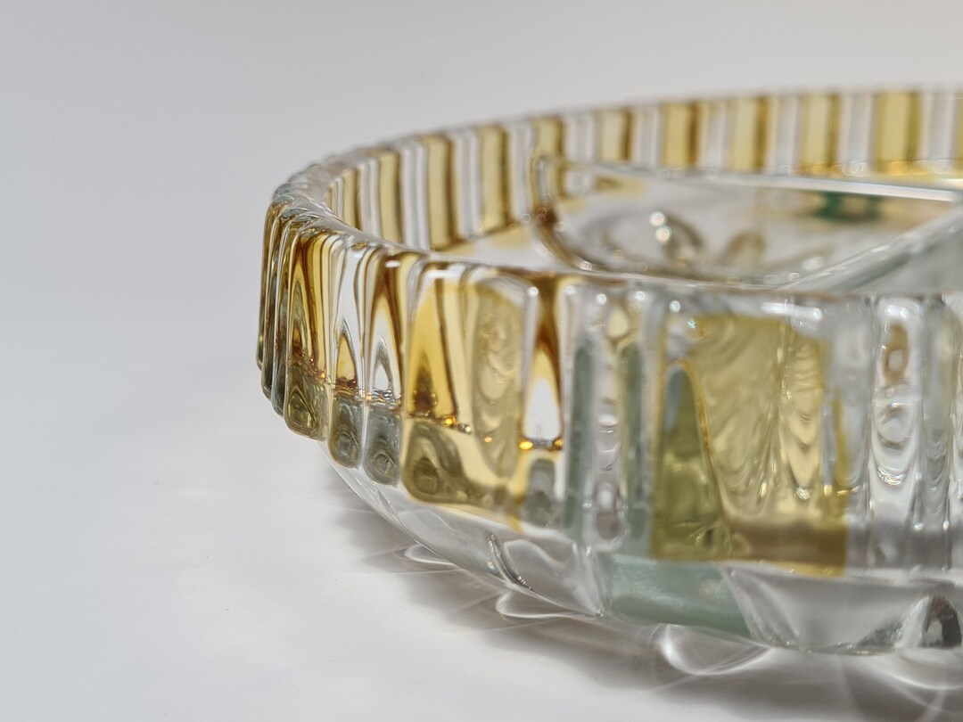 Vintage Clear Crystal Platter Made in DDR walther - Etsy