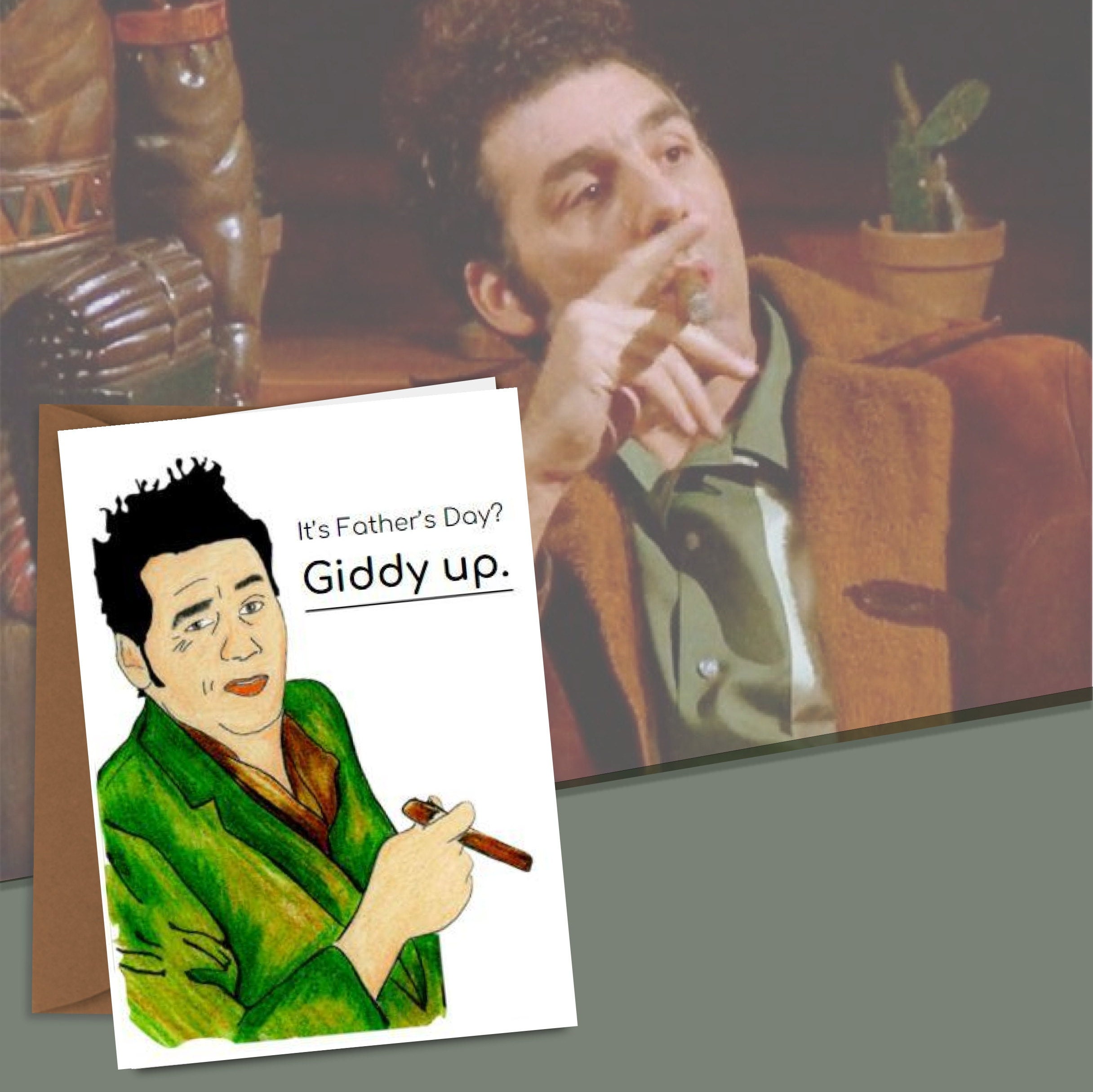 Seinfeld Father's Day Card Kramer giddy Up - Etsy