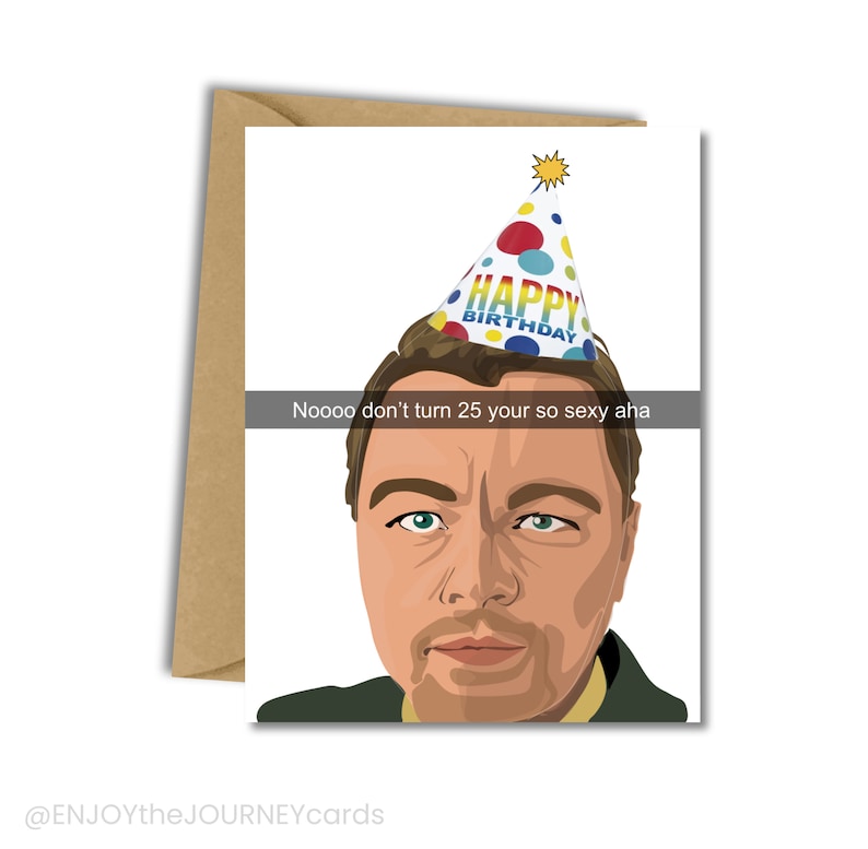 Leonardo Dicaprio on Snapchat Birthday Card - Etsy