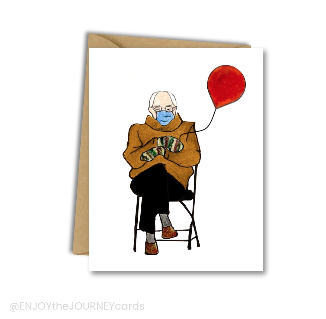 Handmade Bernie Sanders Mittens Birthday Card - Etsy