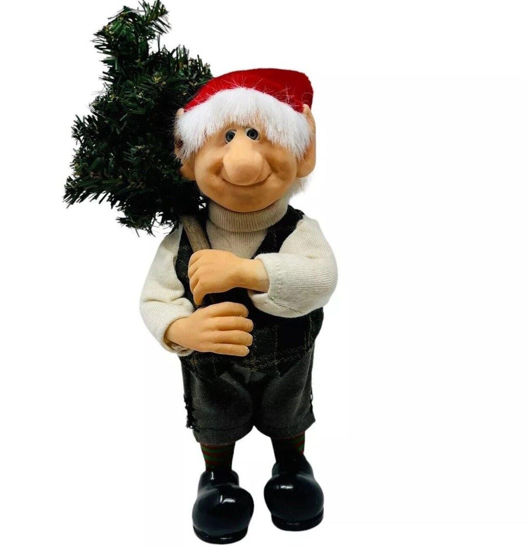 The Elves Themselves Archie Carrying Christmas Tree Vintage 2001 Zims ...