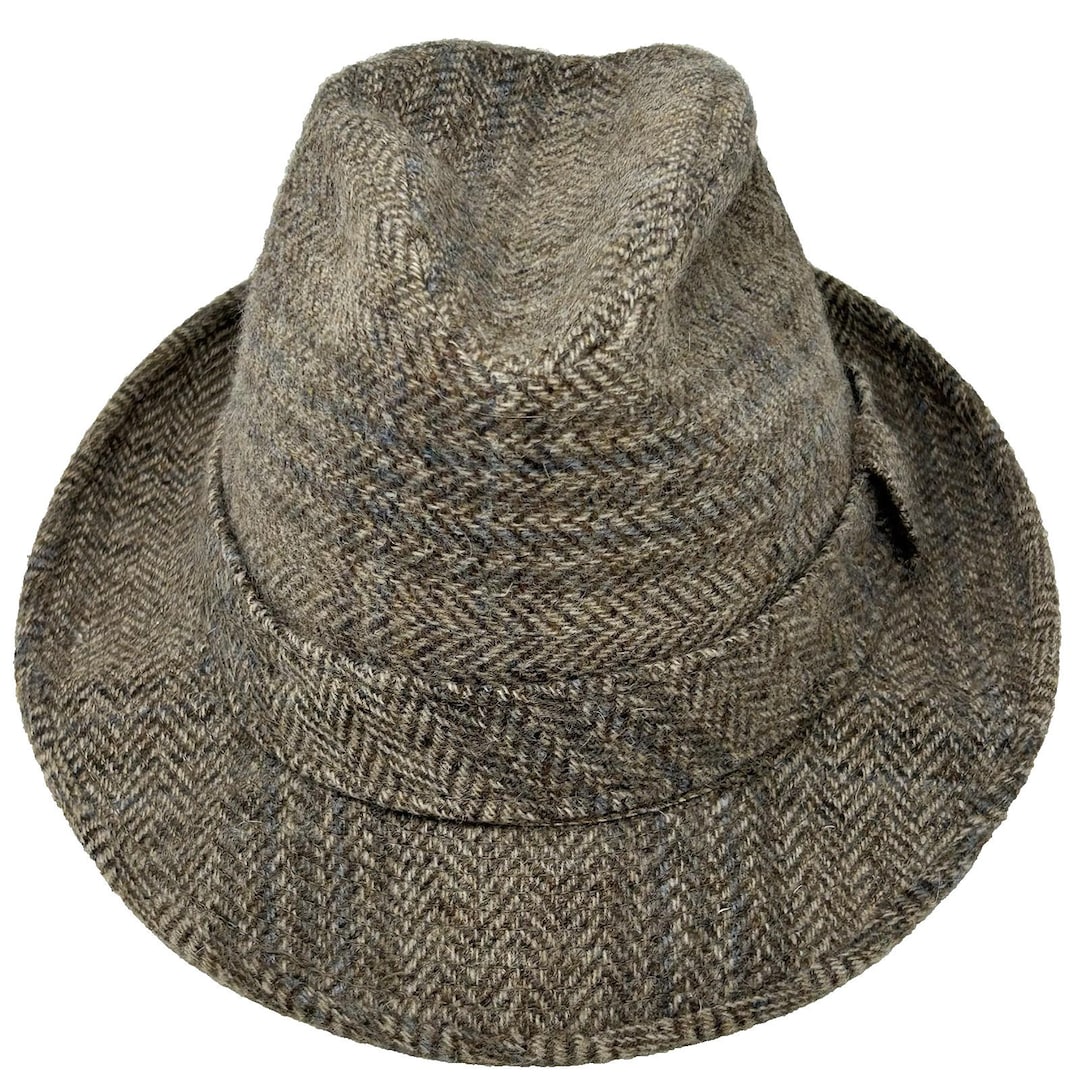 Vintage Dobbs Fedora Hat Brown Tweed Wool Size 7 Hipster Hip Hop - Etsy