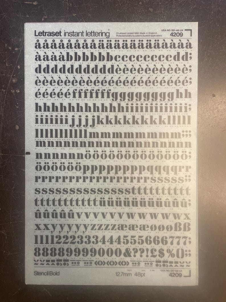 Letraset - 50 - Etsy