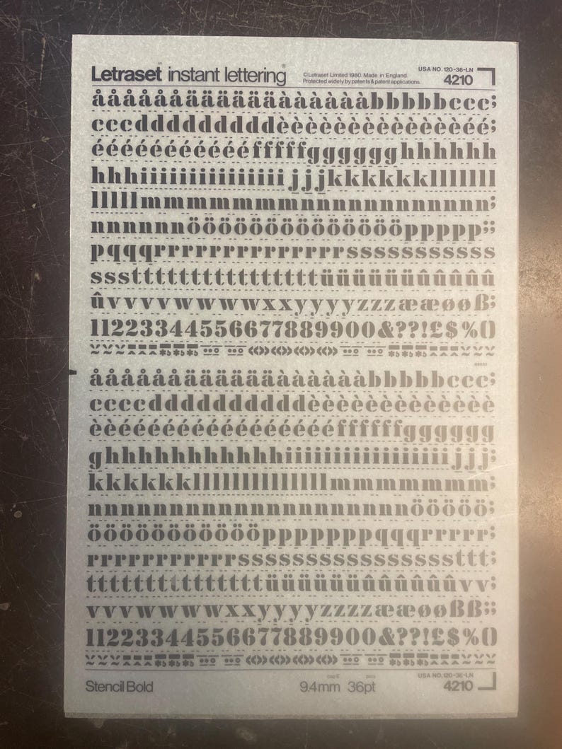 Letraset - 50 - Etsy
