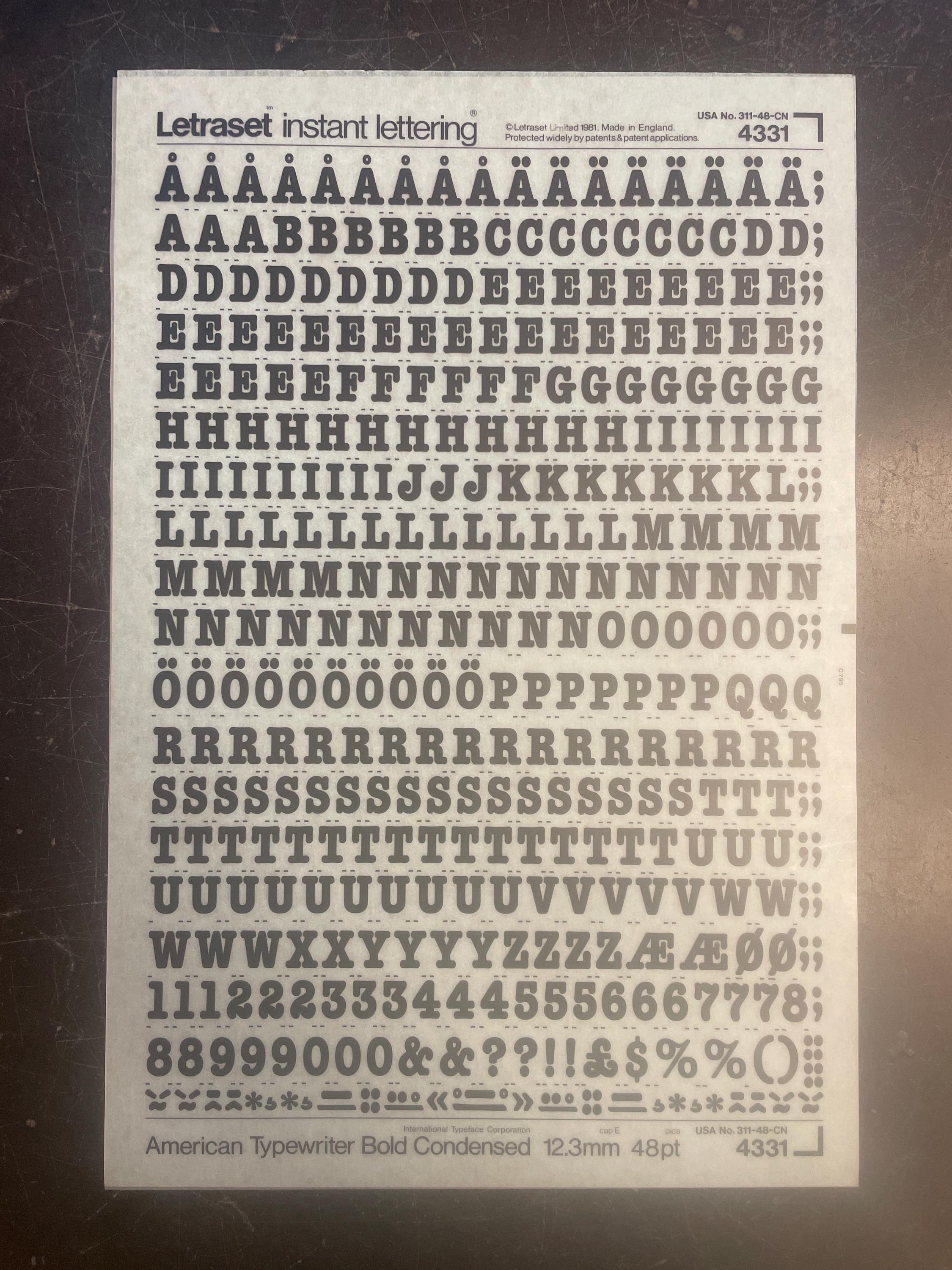 Letraset - 50 - Etsy