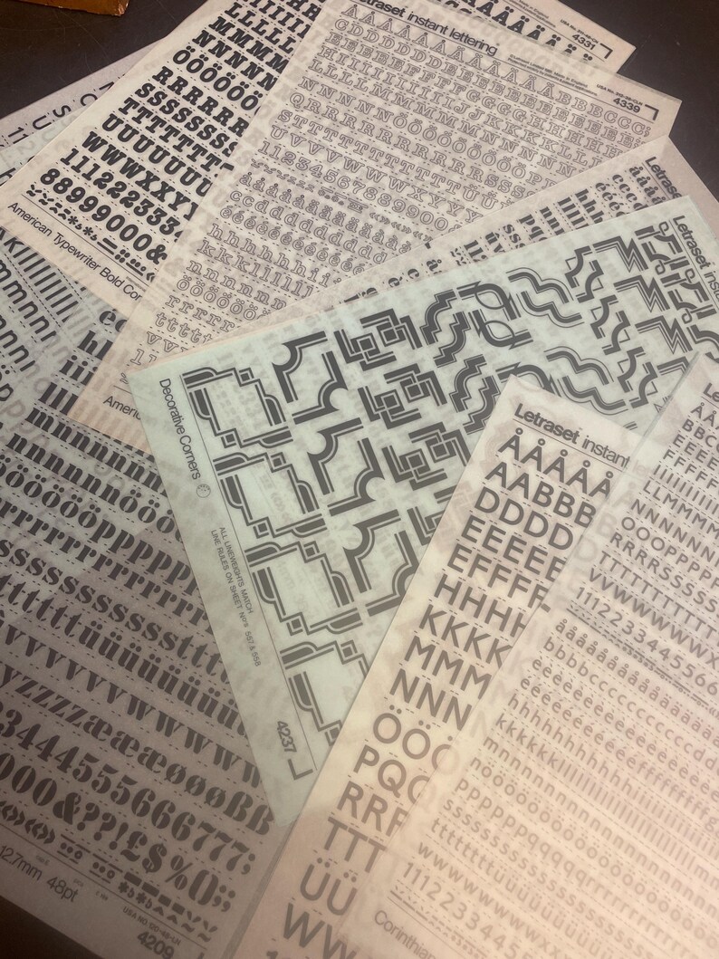 Letraset - 50 - Etsy
